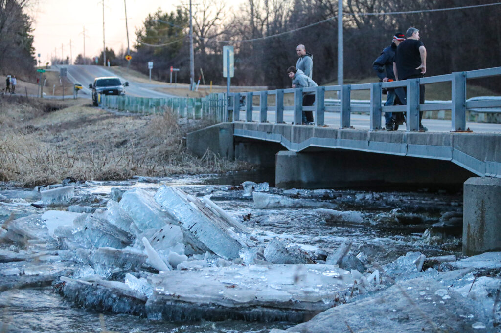 PHOTOS: Ice jam causes flooding on river just west of Fond du Lac ...