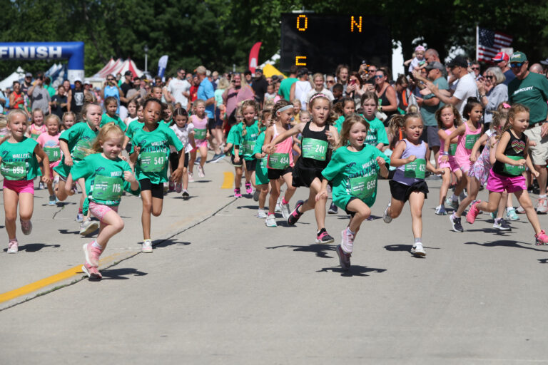 PHOTOS: Walleye Weekend 2026 girls 6 and under run - KFIZ News-Talk 1450 AM