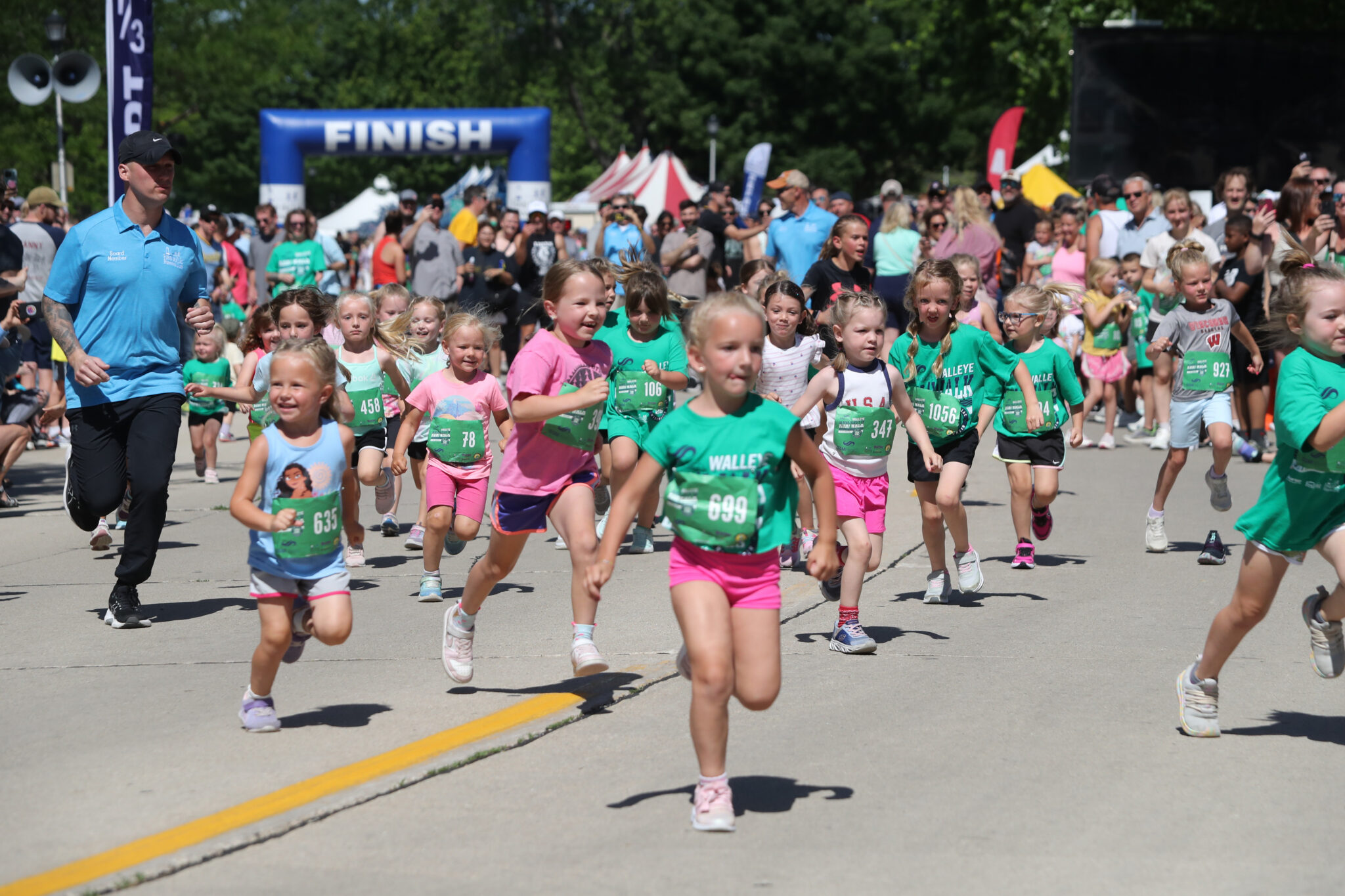 PHOTOS: Walleye Weekend 2026 girls 6 and under run - KFIZ News-Talk 1450 AM